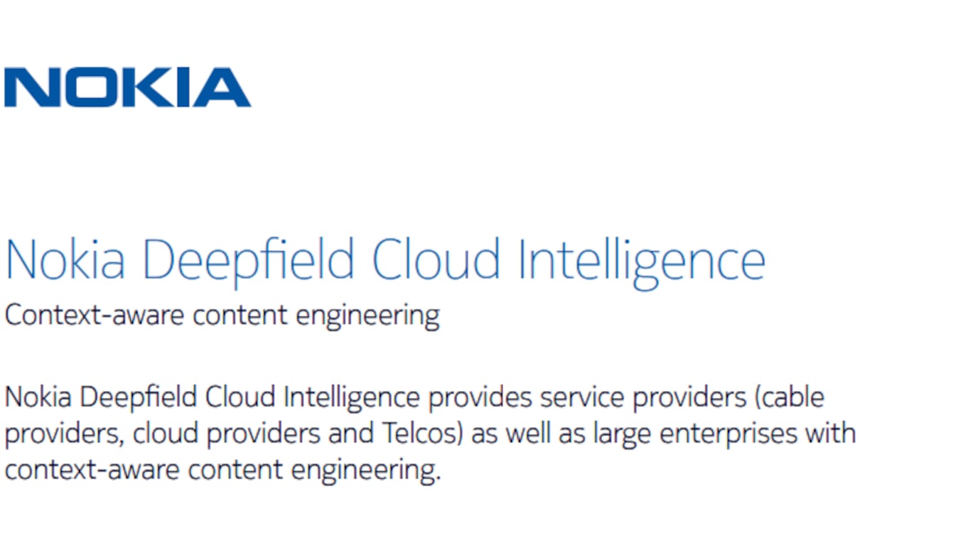 Deepfield Cloud Intelligence | Nokia.com