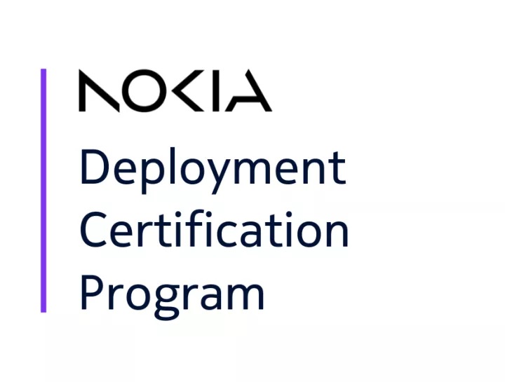 Nokia optical deployment training and certification | Nokia